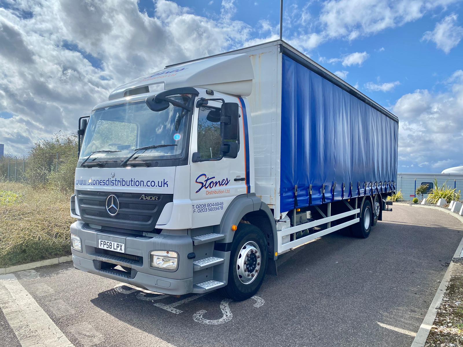 2010 Mercedes Benz Axor 1835 126Tons Day Cab Curtain Side Rigid Lorry ...