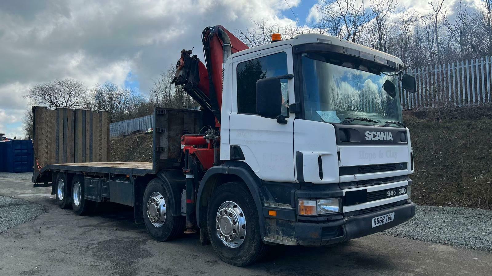 1998 Scania 94 310BHP, 8x4 32 Tonnes Beavertail Flat Bed Suppliers UK ...